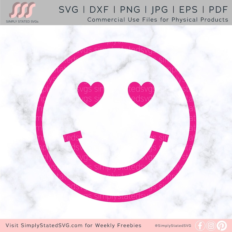 Heart Smiley SVG Heart Smiley Face SVG V-day Png Valentine - Etsy