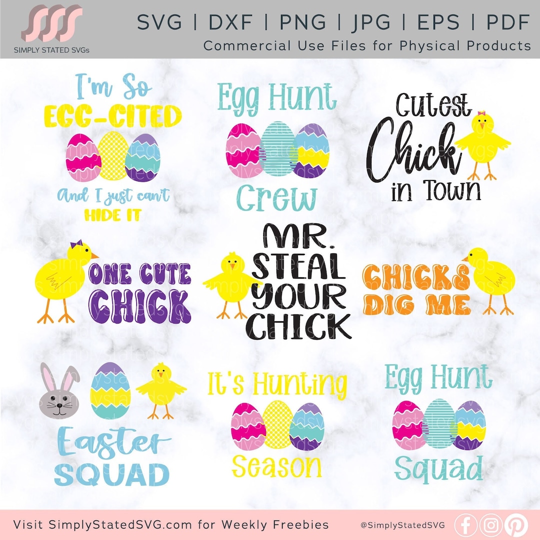Pâques SVG Bundle Joyeuses Pâques SVG Enfants Pâques SVG Bundle Oeuf de ...