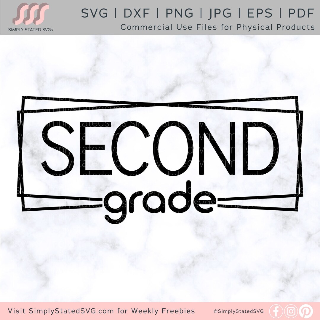 Second Grade SVG Back to School PNG Second Grade PNG 2nd Grade Svg 2nd ...