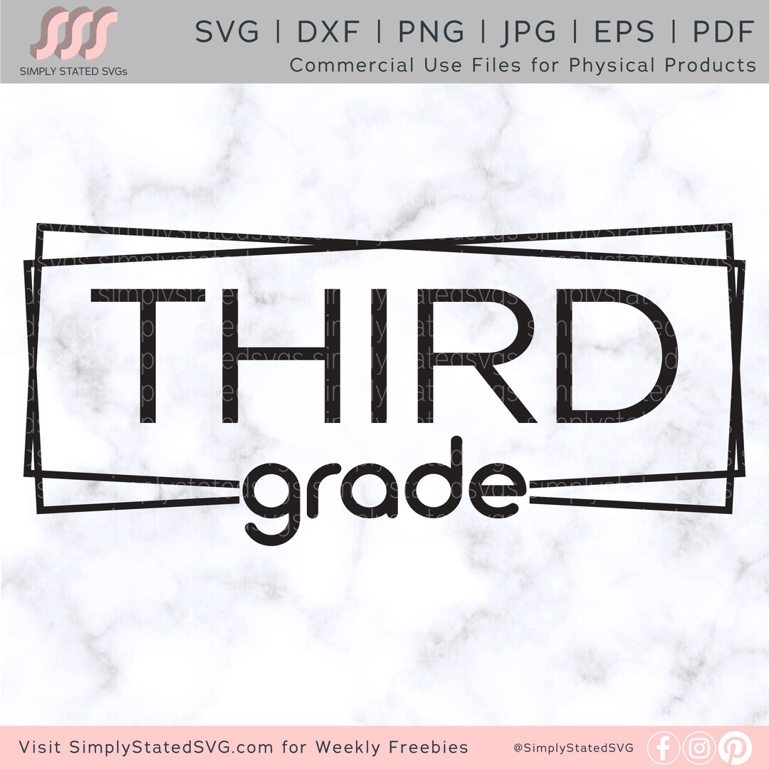 Third Grade SVG Back to School PNG Third Gradepng 3rd Grade Svg 3rd ...
