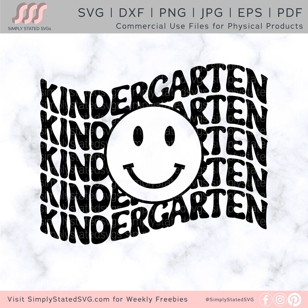 Retro Kindergarten Smiley SVG Kindergarten PNG Kindergarten Smiley ...