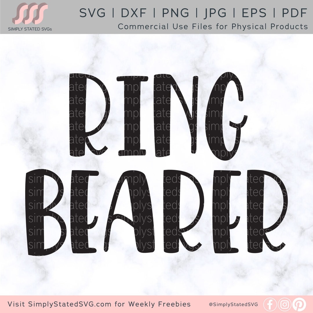 Ring Bearer SVG Wedding Party SVG Bridal Party SVG Ring Bearer Gift Svg ...