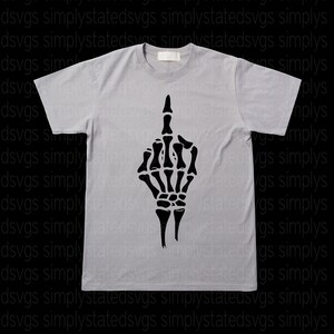 Skeleton Middle Finger SVG Middle Finger SVG Horror Middle Finger PNG ...