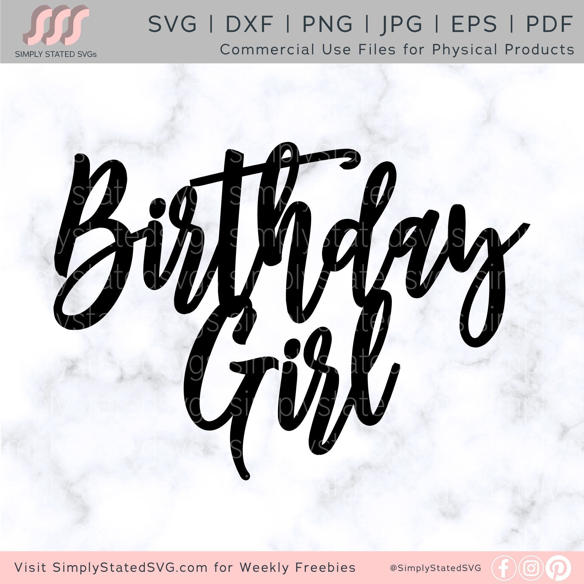 Birthday Girl SVG Birthday Bash SVG Birthday Gift SVG - Etsy