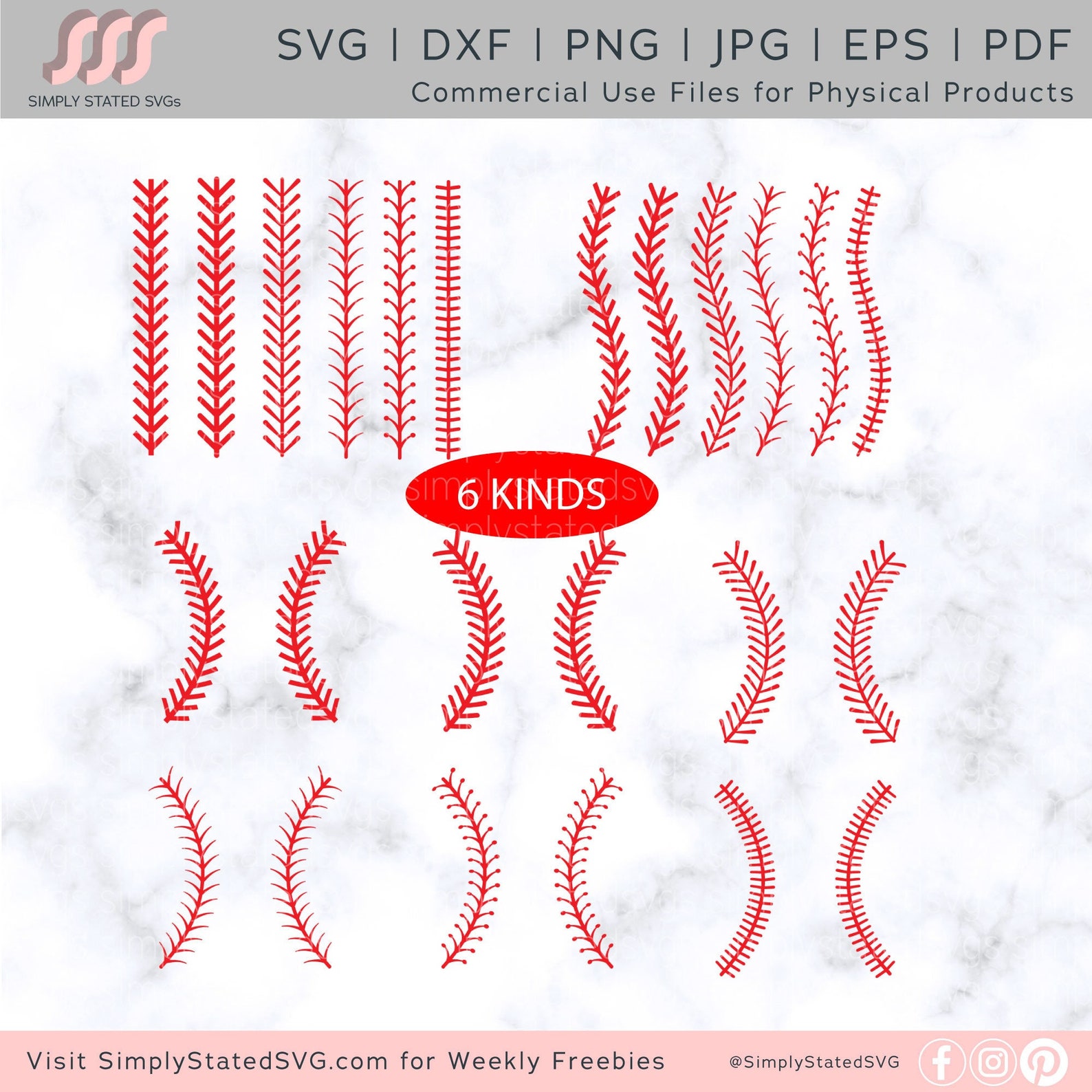 Baseball Stitches SVG Bundle Softball SVG Baseball Stitches - Etsy