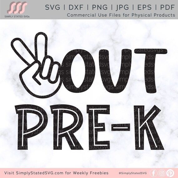 Peace Out Pre-k SVG Peace Out Pre K SVG Peace Out Pre K - Etsy