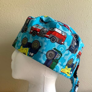 Tonka Trucks Scrub Cap- Surgery Cap Hat- Scrub Hat Caps- OR Cap Hat ...