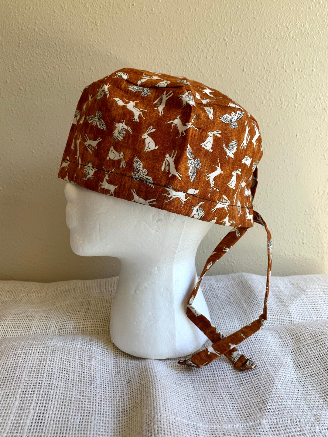 Wizard Woodland Animals Scrub Cap - Surgery Cap - Scrub Caps Hat ...