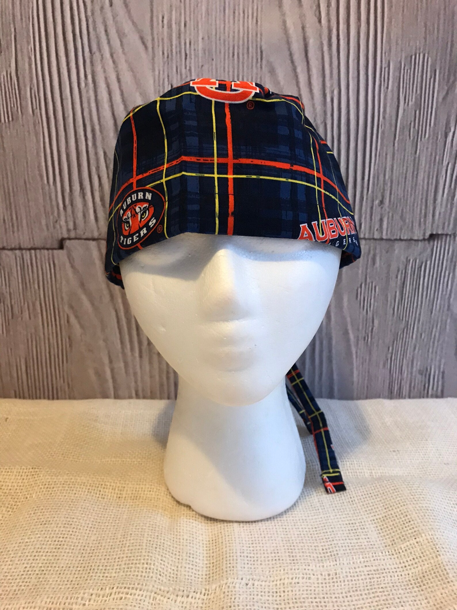 Auburn University Scrub Cap - Plaid Option - Surgery OR Surgical Hat ...