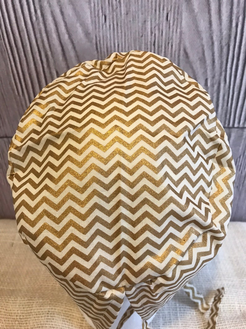 Gold and Cream Chevron Scrub Cap Surgery Surgical OR Hat | Etsy