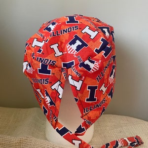 University of Illinois Scrub Cap - Scrub Caps - Scrub Hat - Surgery Cap ...