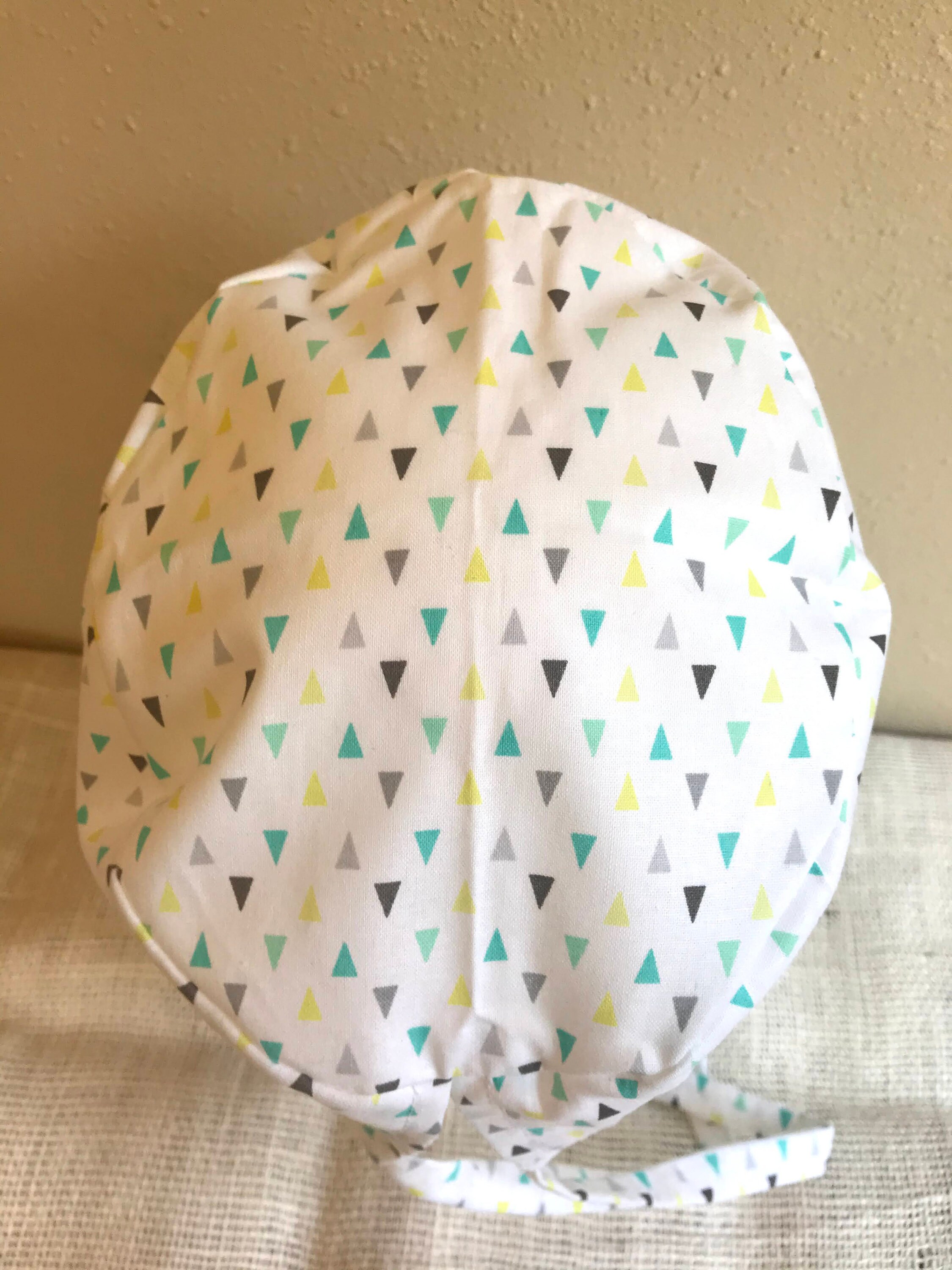 Cool Triangles on White Scrub Cap - Surgery Cap - Scrub Caps Hat ...