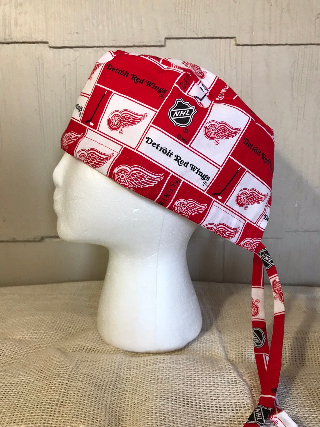 Detroit Red Wings Scrub Cap *- Surgery Cap Hat - OR Cap Hat - Surgical ...