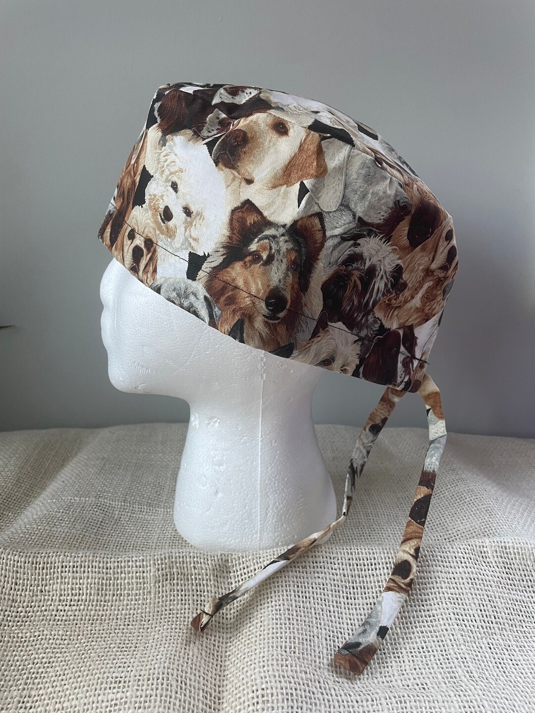 Packed Dog Breeds Scrub Cap - Surgery Cap Hat - OR Cap Hat - Surgical ...