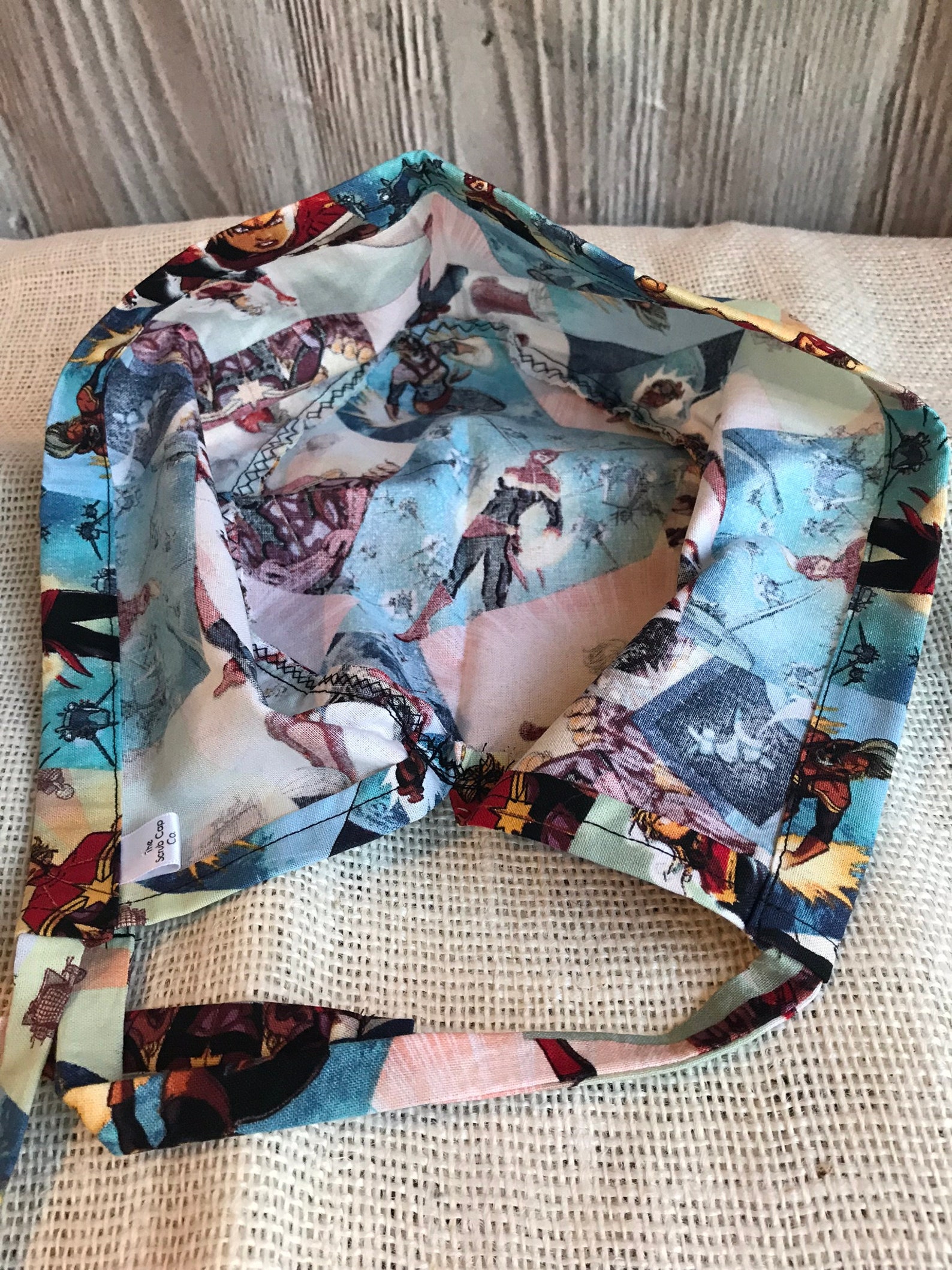 Captain Marvel Comic Page Scrub Cap Surgery Hat Cap Scrub | Etsy