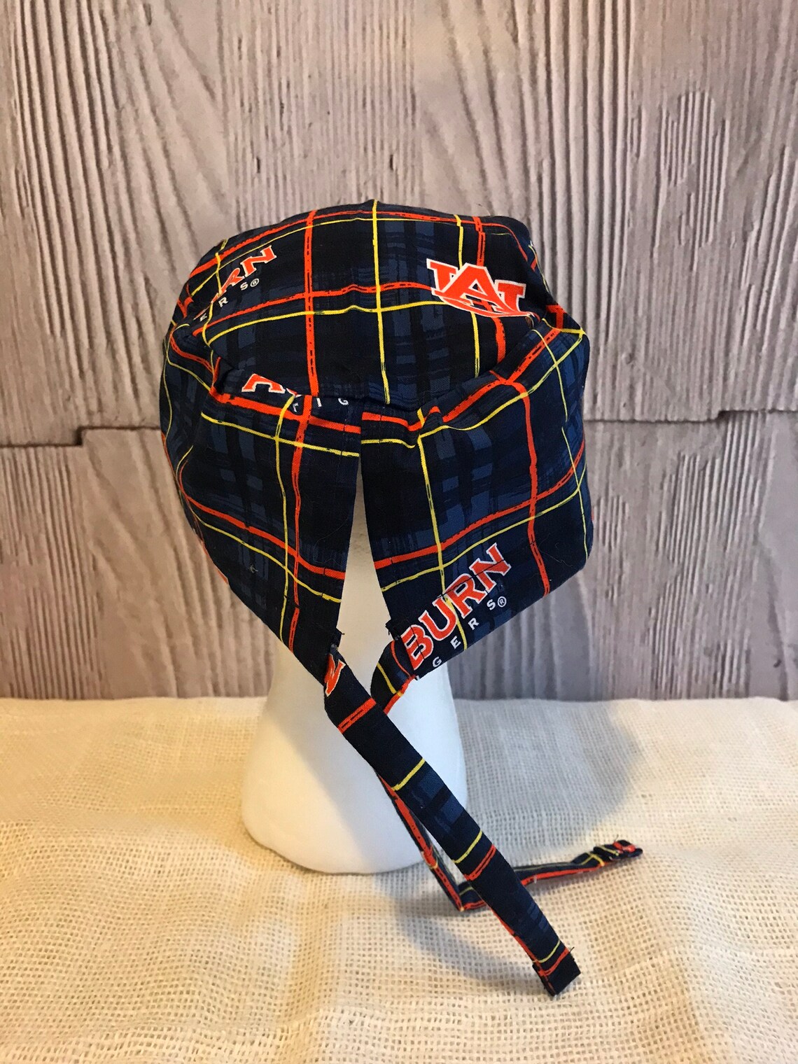 Auburn University Scrub Cap - Plaid Option - Surgery OR Surgical Hat ...