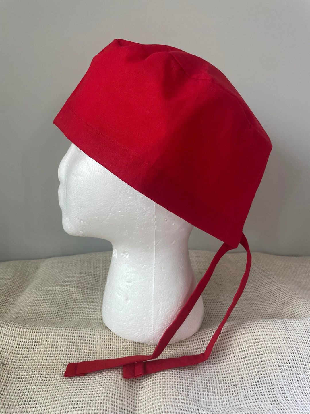 Solid Red Scrub Cap - Surgery Cap Hat - OR Cap Hat- Surgical Cap Hat - Etsy