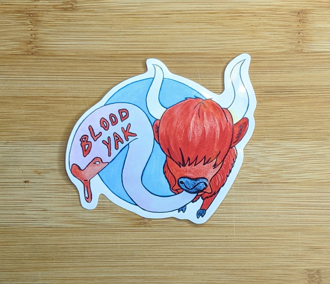Blood Yak Vinyl Sticker - Etsy