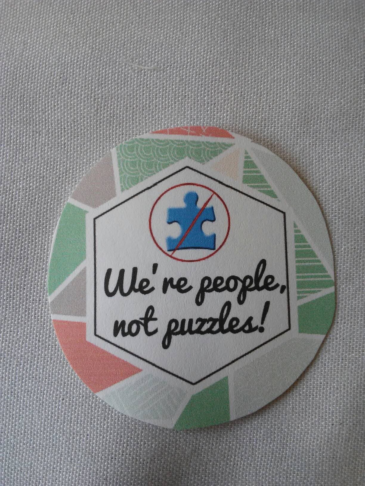 We're People, Not Puzzles Boycott Autism Speaks Round Geometric ...