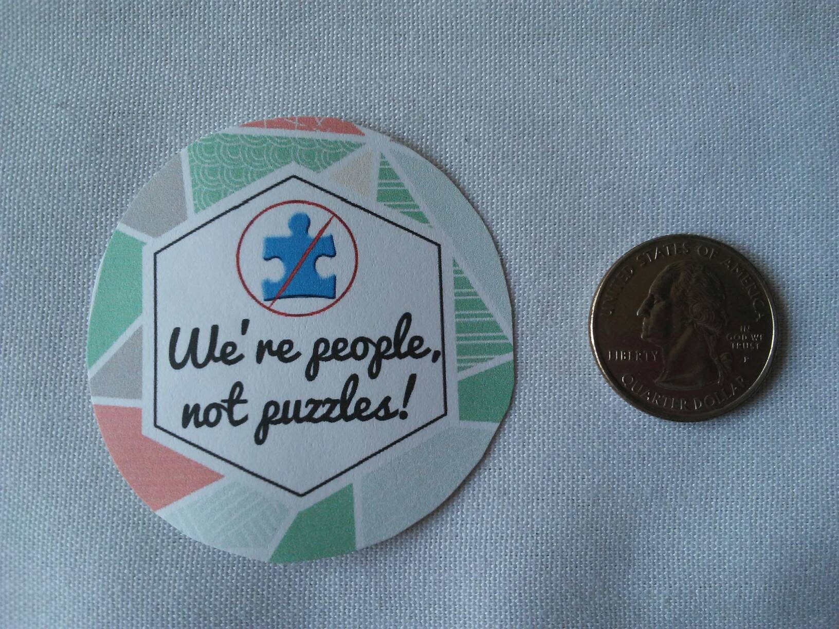 We're People, Not Puzzles Boycott Autism Speaks Round Geometric ...