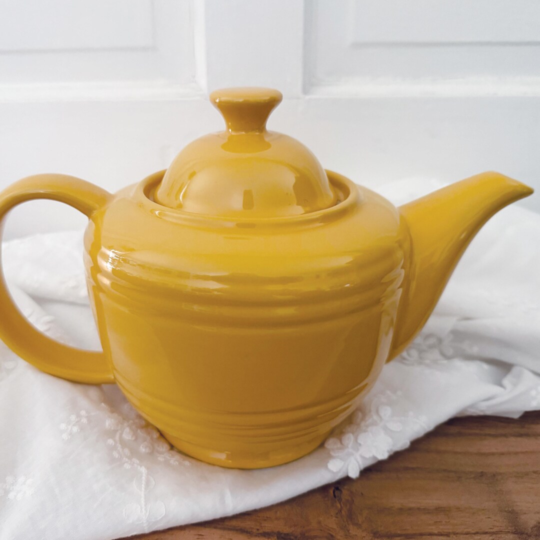 Large Yellow Teapot - Etsy