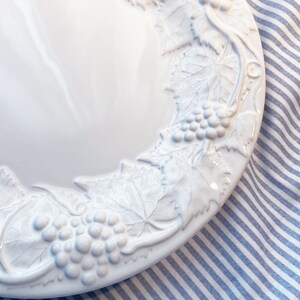 White Ceramic Grapevine Plate - Etsy