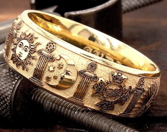 Gold Masonic Ring - Etsy