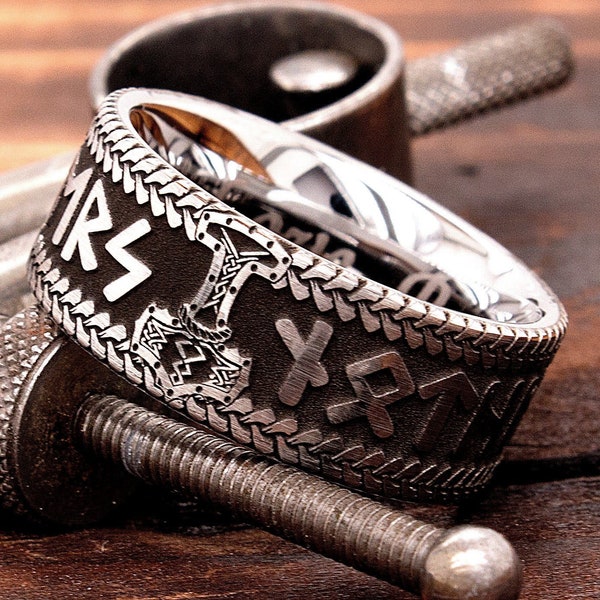 Viking Wedding Band - Etsy