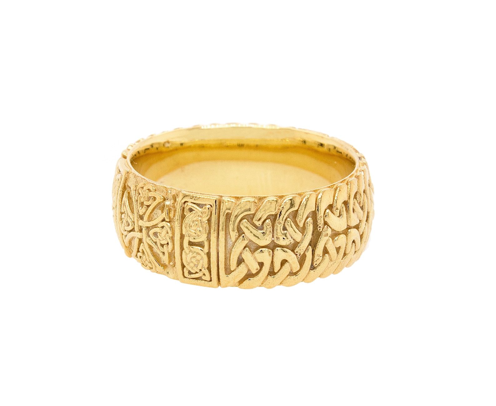 Gold Celtic Ring Celtic Cross Ring Celtic Knot Ring Irish - Etsy