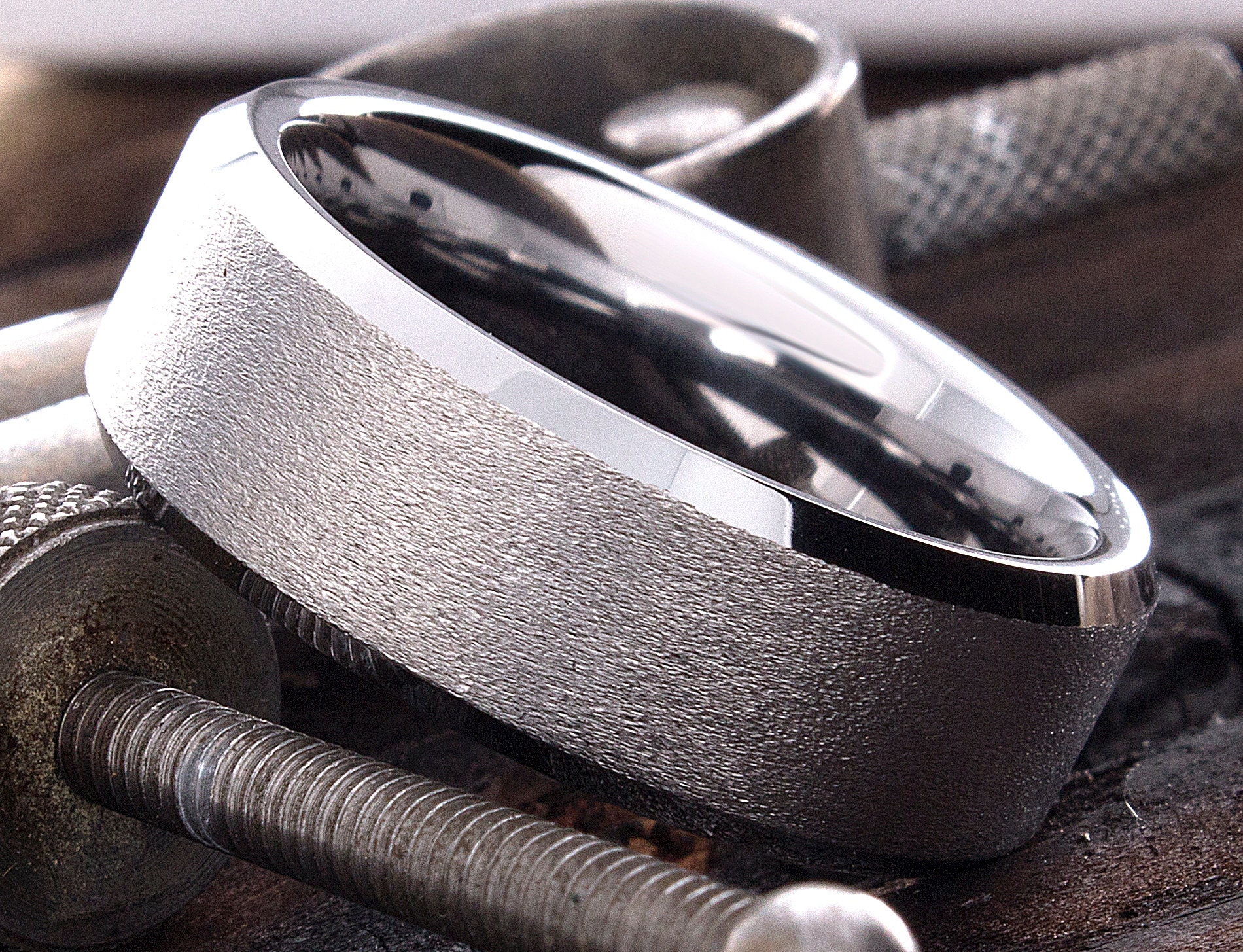 Tungsten Ring Tungsten Band Wedding Ring Mens Tungsten | Etsy