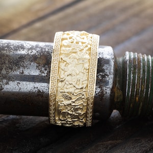 Alexander the Great Ring, Solid 14k Gold Ring, Men's Wedding Ring ...