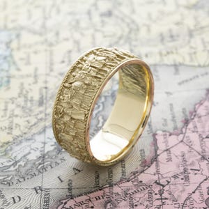 Roman Emperor Caracalla's Relief Solid Gold Ring, 10mm Solid 14k Gold ...