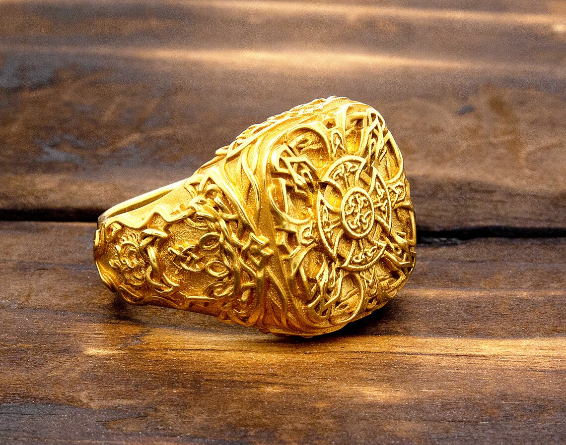 Gold Celtic Ring Gold Irish Ring Celtic Knot Ring Celtic - Etsy