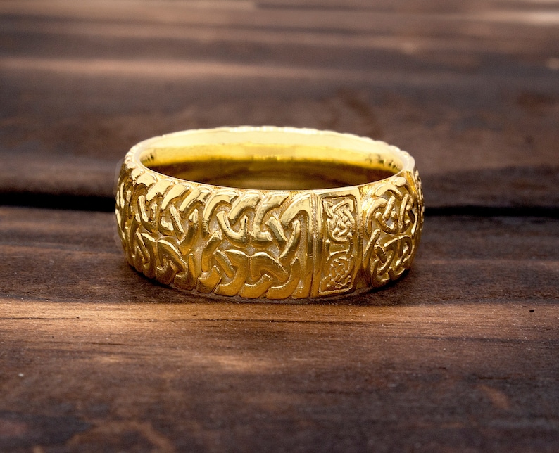 Gold Celtic Knot Irish Knot Ring Celtic Knot Ring Irish | Etsy