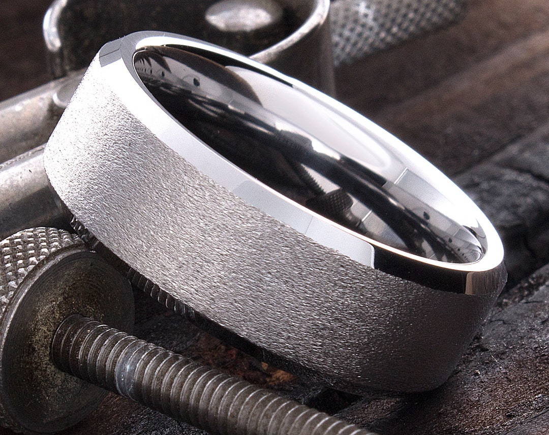 Tungsten Ring, Tungsten Band, Wedding Ring, Mens Tungsten Ring, 8mm ...