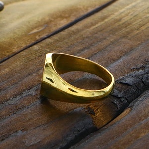 Sikh Khanda Gold Ring, Solid Gold Wax Seal Signet Ring, Gift for Him ...
