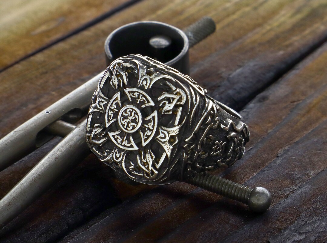 Silver Celtic Ring, Silver Irish Ring, Celtic Knot Ring, Celtic Cross ...