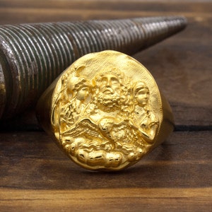 Ancient Greek Ring, Gold Greek Ring, Hellenic Ring, Antique 14k Gold ...