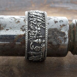 Medieval Battlefield Ring, Medieval Knight Ring, Gothic Ring, Silver ...