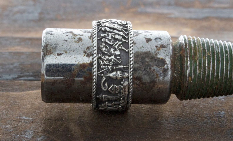 Medieval Battlefield Ring, Medieval Knight Ring, Gothic Ring, Silver ...