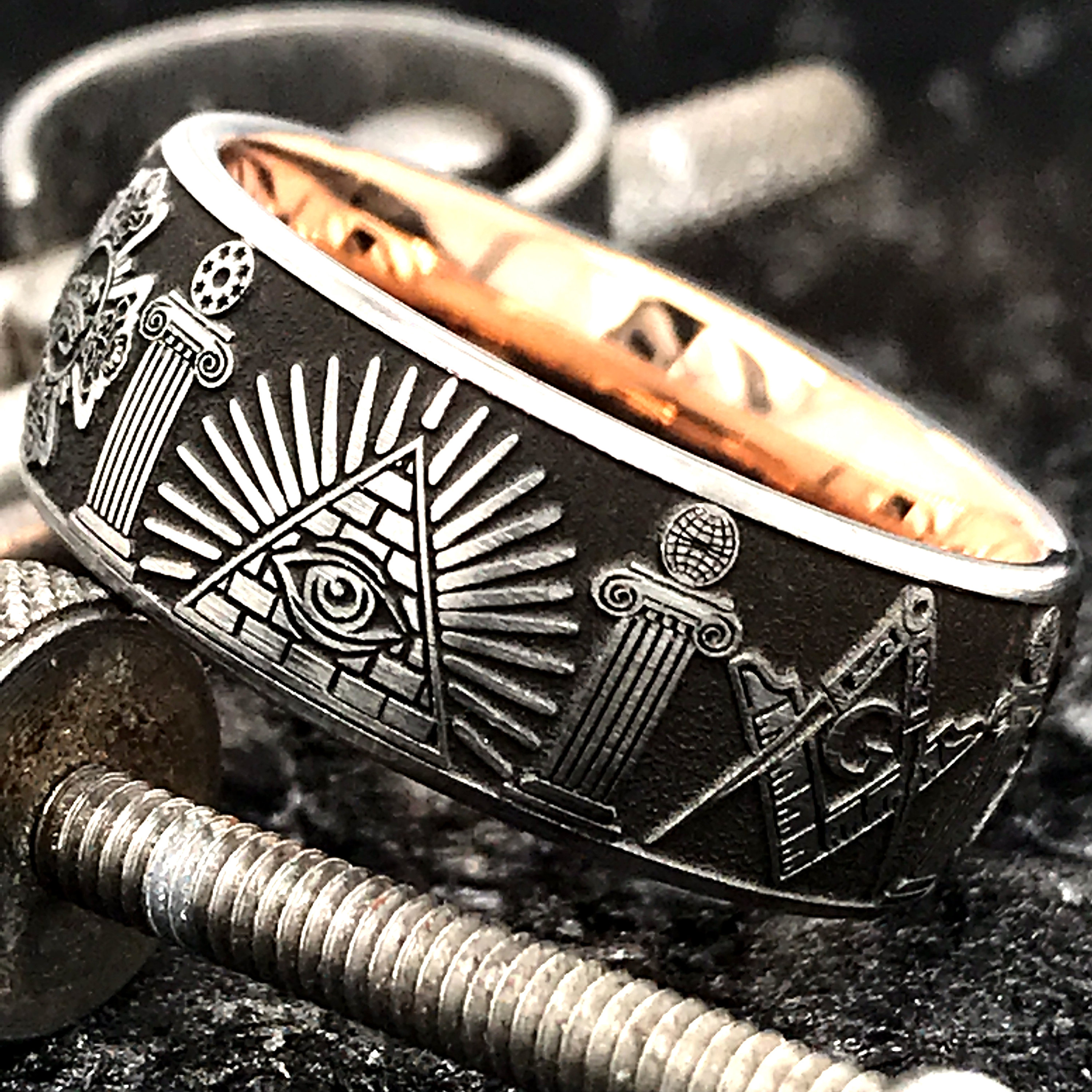 Masonic Ring Masonic Lodge Antique Masonic Ring Build Your | Etsy