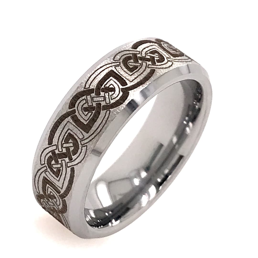 Irish Wedding Band Irish Knot Ring Celtic Knot Ring Irish Knot Ring Personalized Tungsten ...