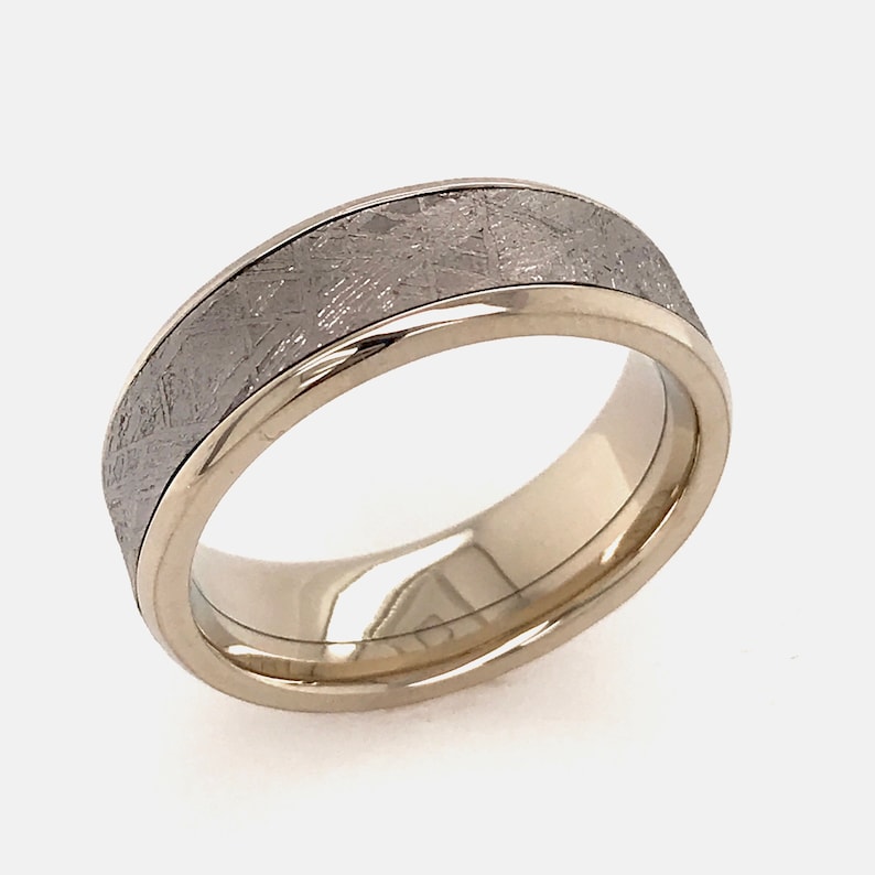 Gold Meteorite Ring Meteorite Mens Ring Mens Wedding Ring - Etsy
