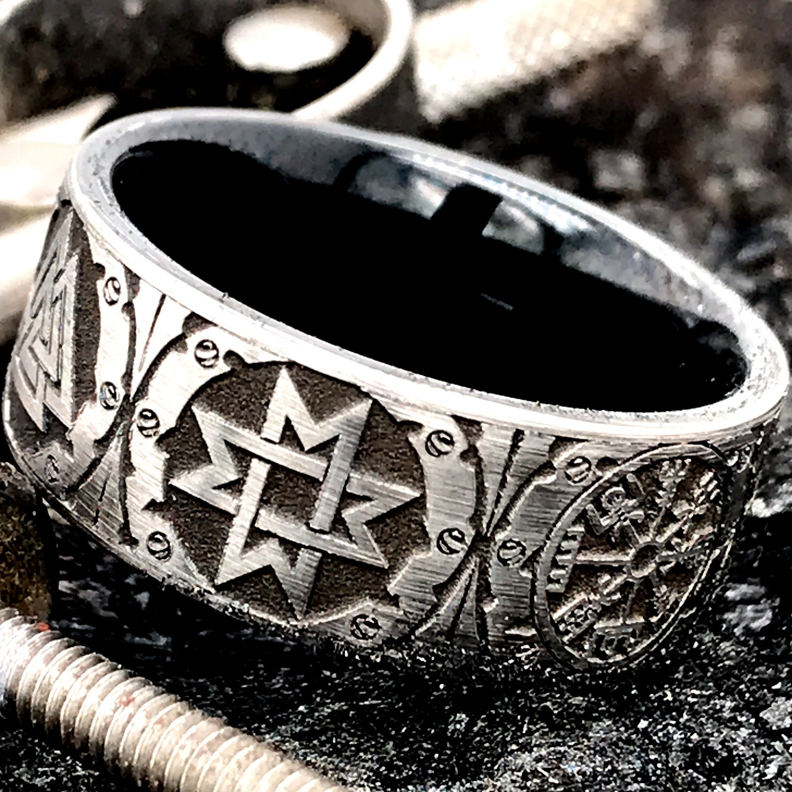 Viking Symbols Ring Celtic Ring Ancient Ring Medieval Ring - Etsy