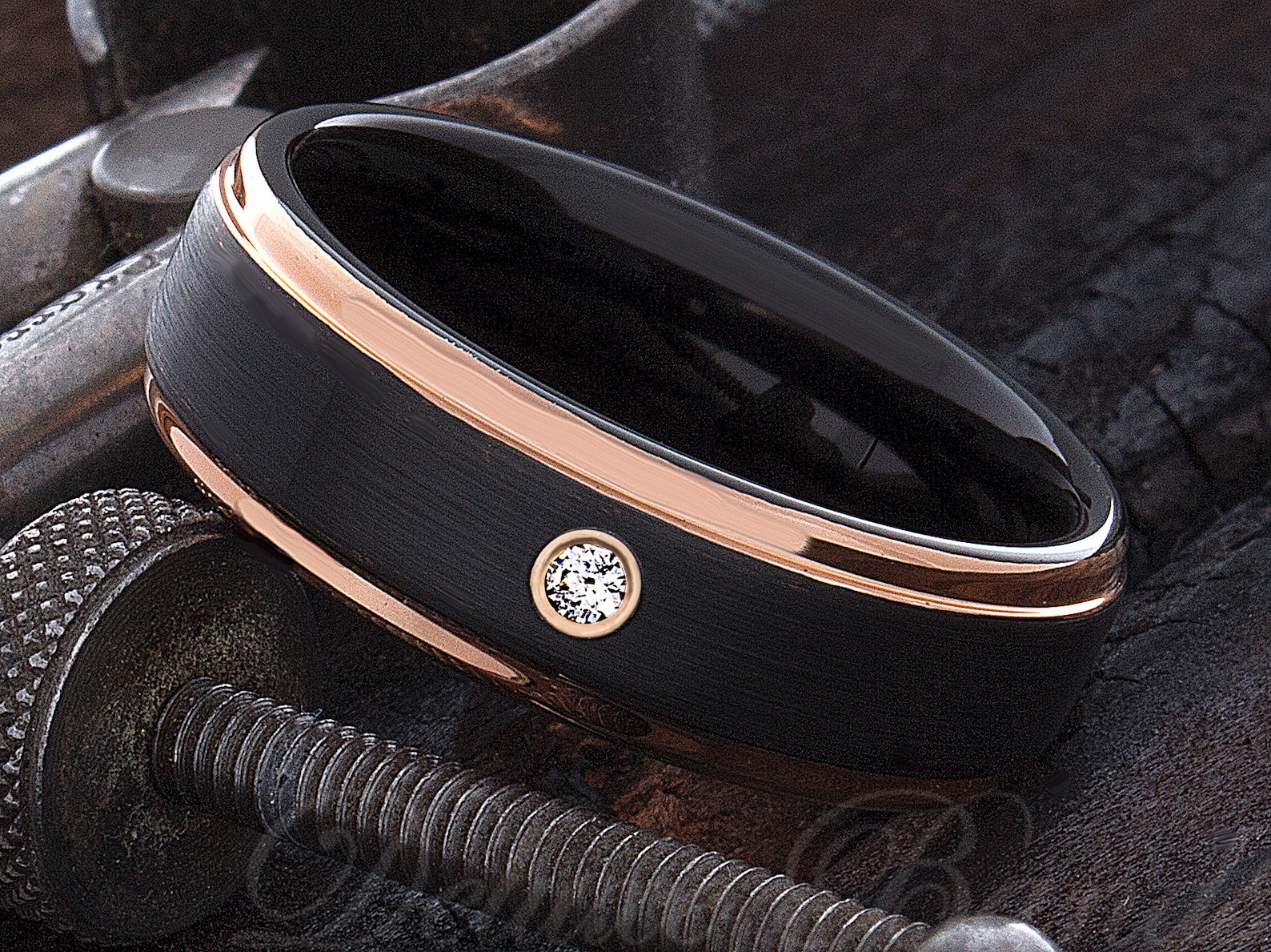 Mens Wedding Ring - Anniversary Ring - Diamond Mens Ring - Engagement ...