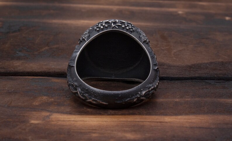 Sterling Silver Viking Ring Viking Runes Ring Norse Ring - Etsy