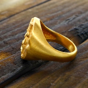 14k Gold Ring Ancient Persian Ring Signet Ring Historic Jewelry ...