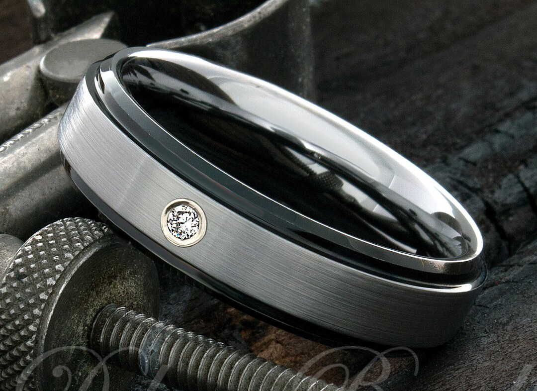 Mens Tungsten Ring - Custom Tungsten Ring - Wedding Ring for Him ...