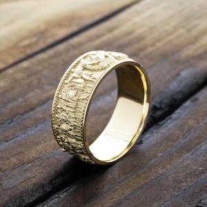 Roman Emperor Caracalla's Relief Solid Gold Ring, 10mm Solid 14k Gold ...