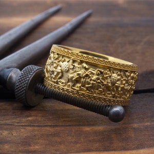 Alexander the Great Ring, Solid 14k Gold Ring, Men's Wedding Ring ...